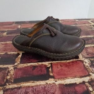 Born | Shoes | Born Womans Brown Leather Comfort Clogs 7m | Poshmark